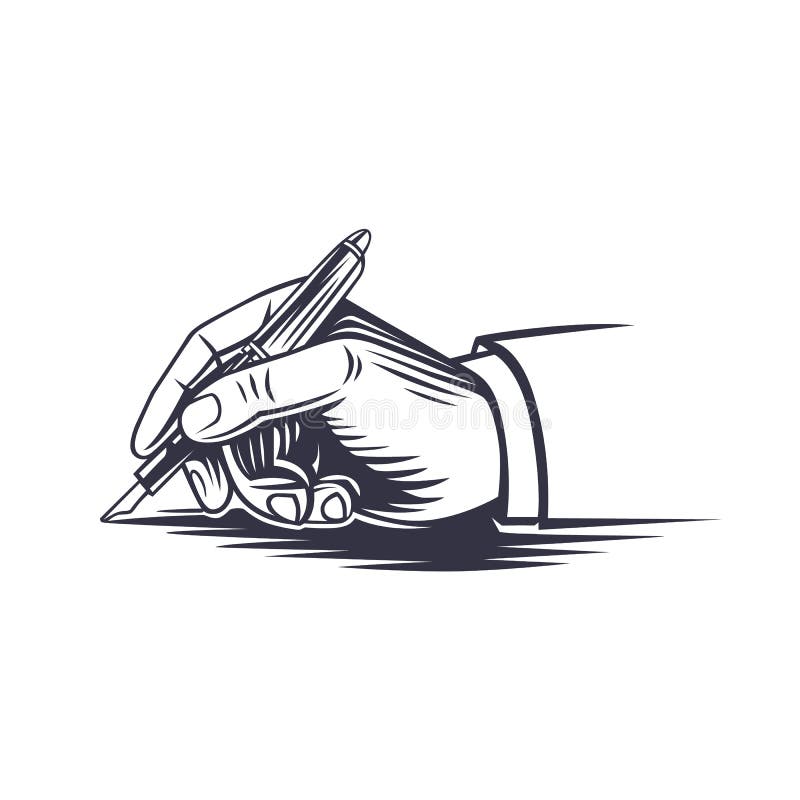 The Writing Hand. Vector Illustration Stock Vector - Illustration of ...