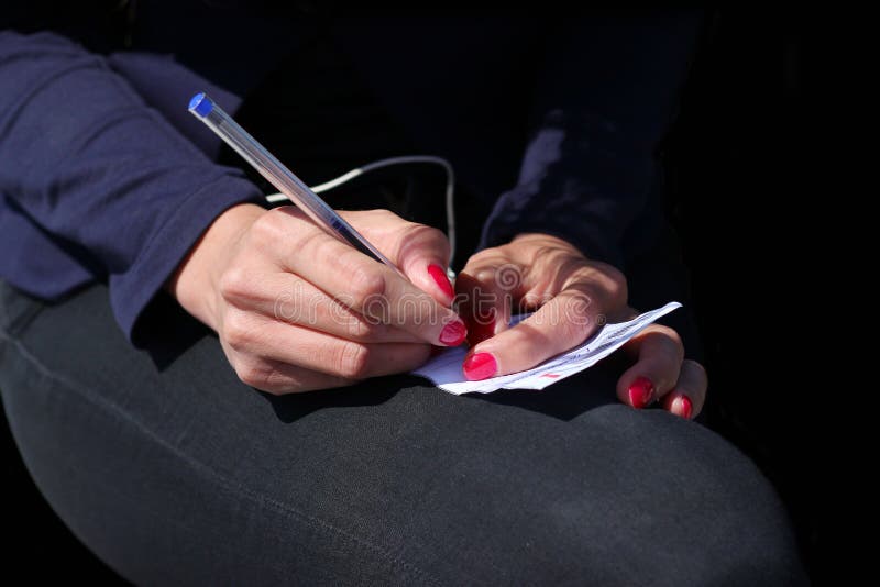 Writing hand stock photo. Image of editorial, paperback - 70254334