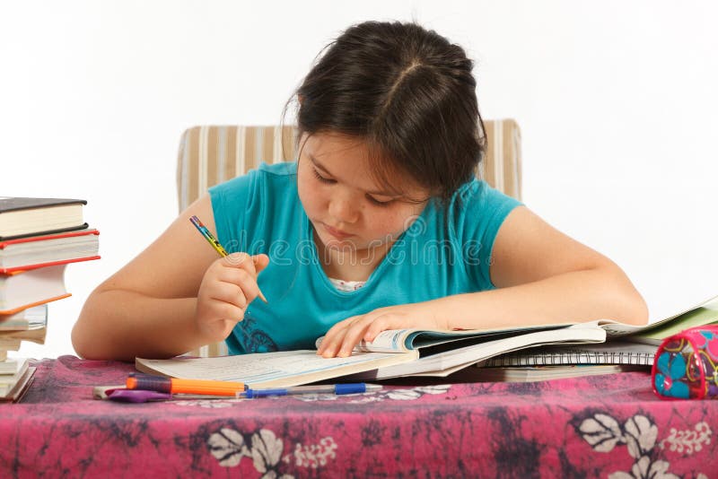 Writing Homework stock image. Image of learn, esteem - 21117515