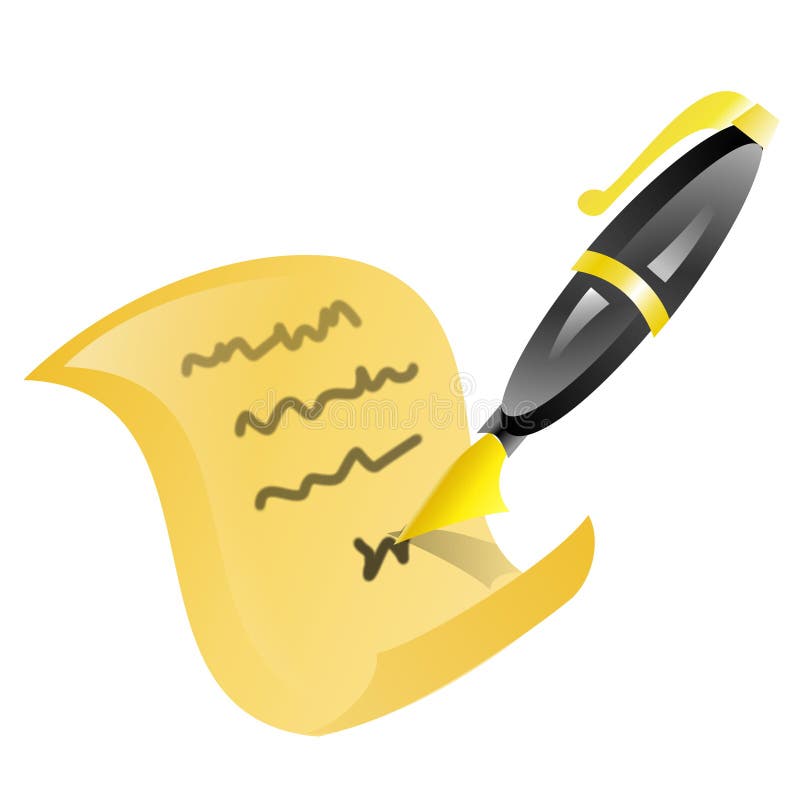 Writing icon stock illustration. Illustration of pencil - 10976271