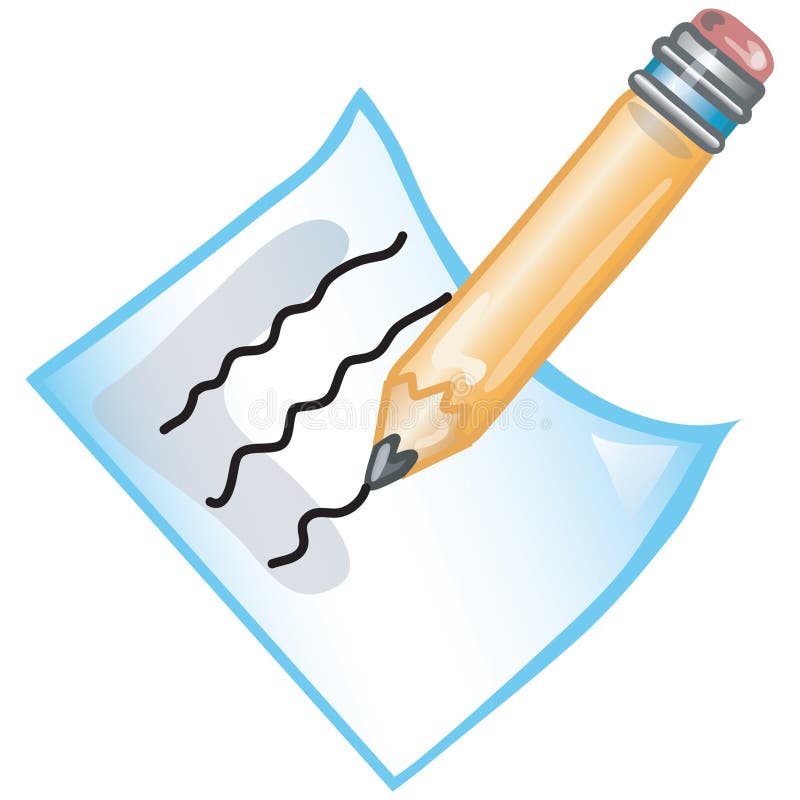 Writing icon stock vector. Illustration of mail, learn - 693488