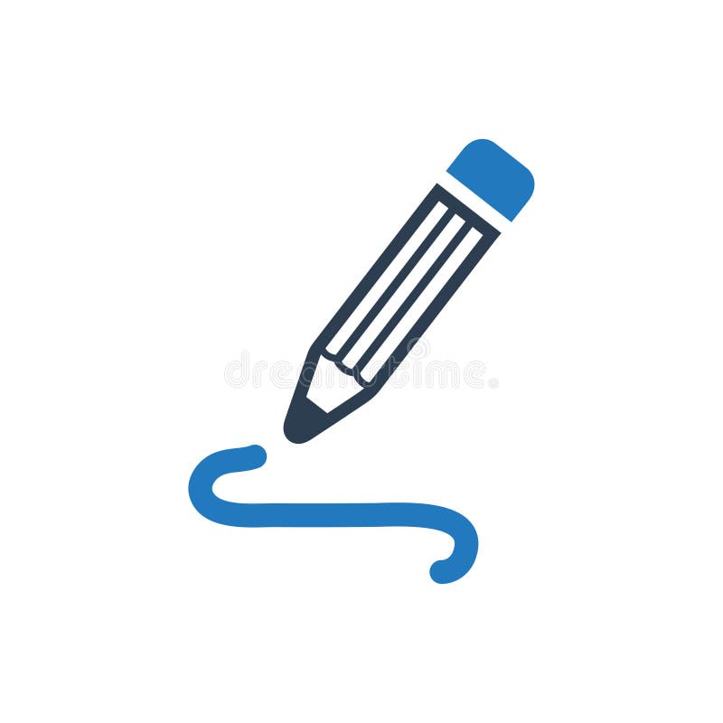 Writing Icon stock vector. Illustration of writing, school - 120821419