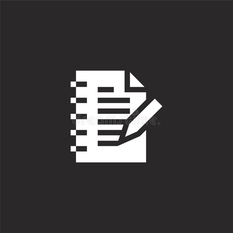 Writing Icon. Filled Writing Icon for Website Design and Mobile, App ...