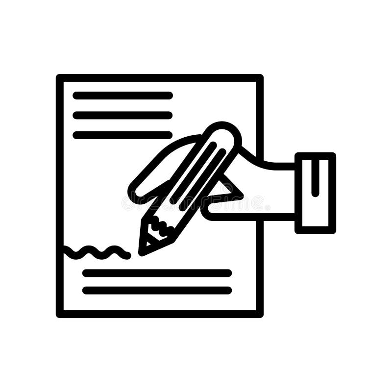 Writing Icon Vector Sign And Symbol Isolated On White Background Stock Vector Illustration Of