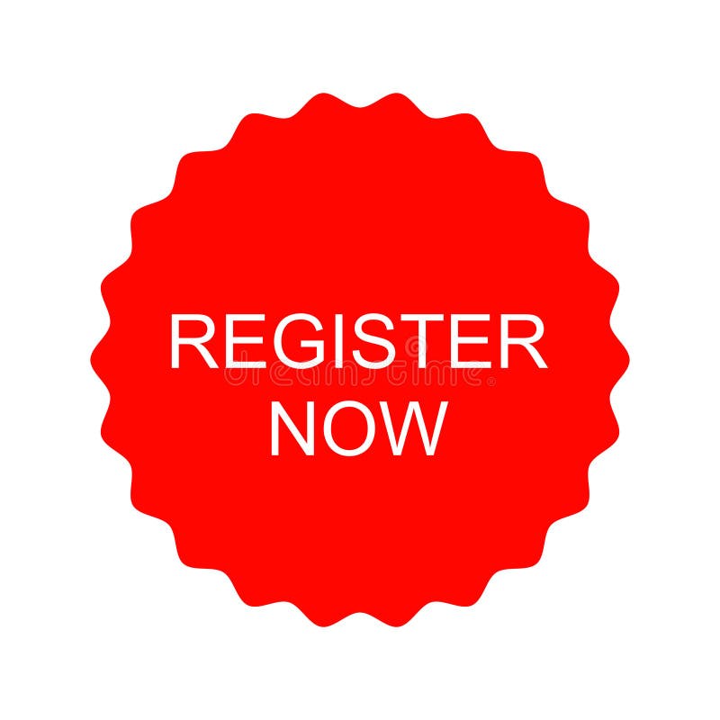 Writing icon register now stock illustration. Illustration of button ...