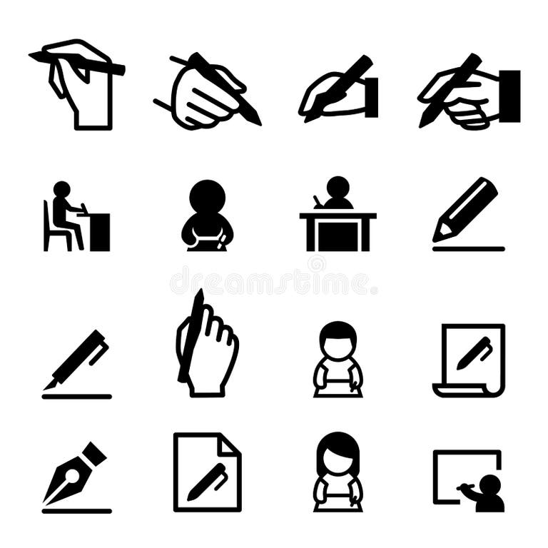 Writing Icon Stock Illustrations – 175,254 Writing Icon Stock ...