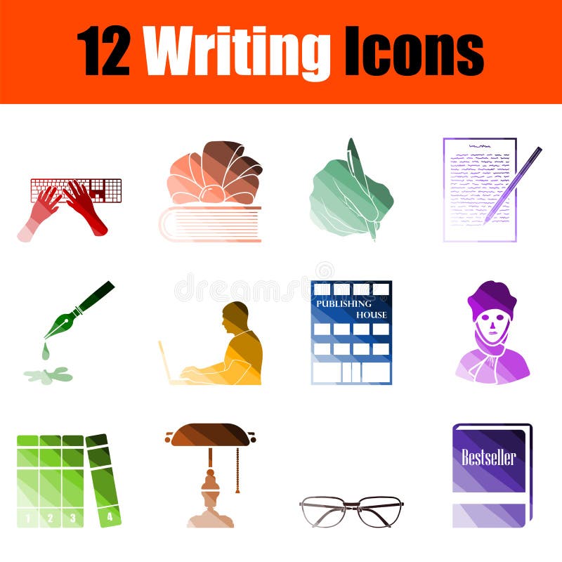 Writing Icon Set Stock Illustrations – 36,662 Writing Icon Set Stock ...