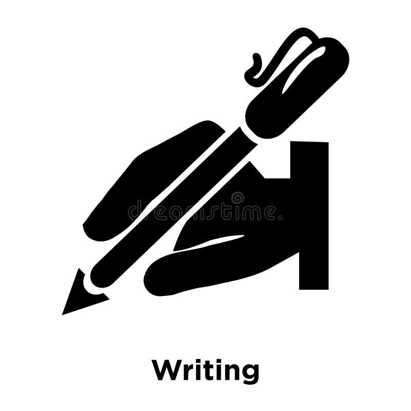 Black Hand Writing Logo, Handwriting Icon Stock Vector - Illustration ...