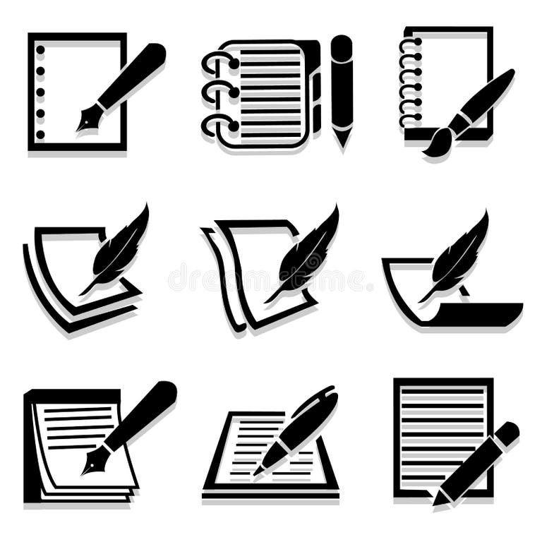Writing Icons Stock Illustrations – 31,170 Writing Icons Stock ...