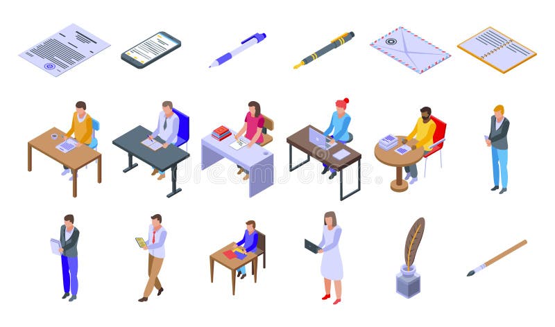 Human Writing Icon, Outline Style Stock Vector - Illustration of ...