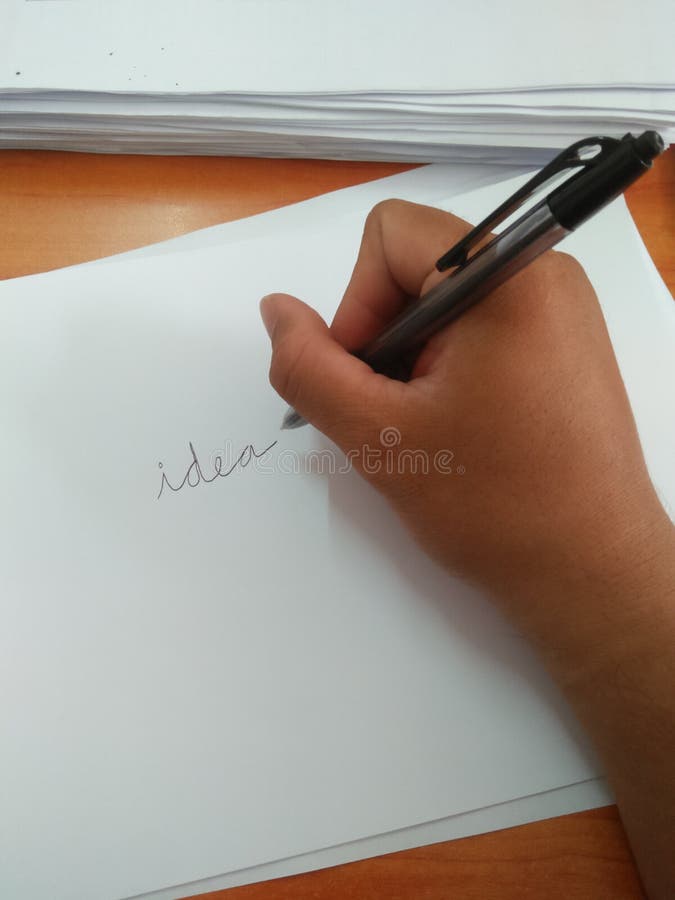 Writing idea at paper stock image. Image of symbol, paper - 255626549