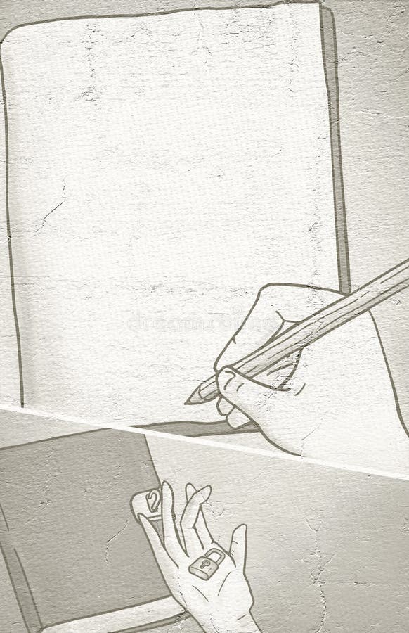 Writing illustration stock illustration. Illustration of lock - 84631962