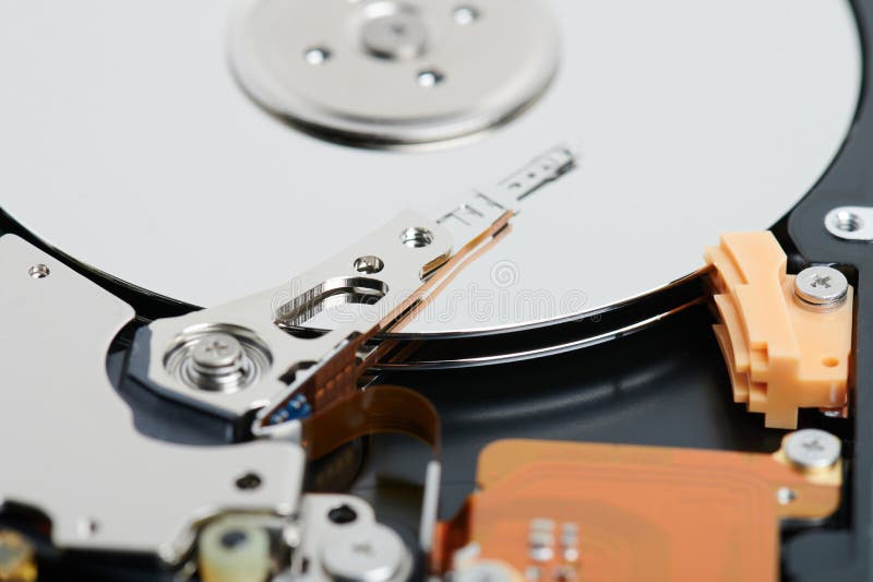Writing Information on Hard Drive Stock Image - Image of metallic, disc ...