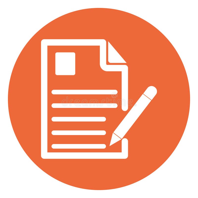 Resume Writing Line Isolated Vector Icon that Can Be Easily Modified or ...