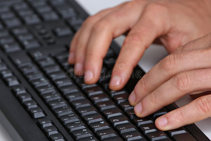 Writing on the keyboard stock image. Image of information - 63045101