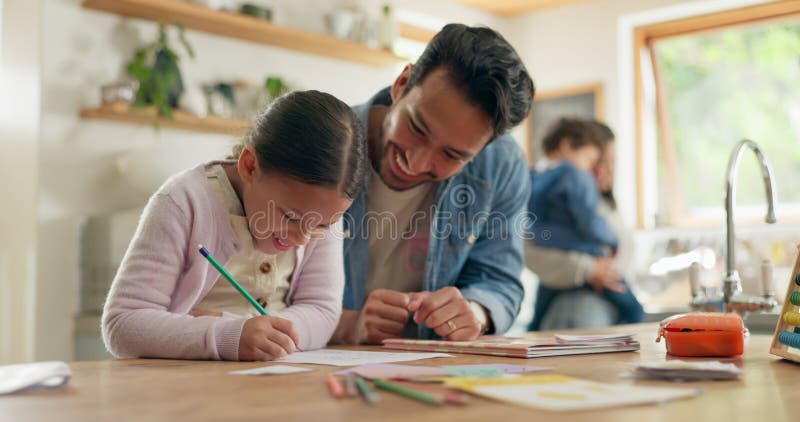 Father, Child and Holding Hands in Home, Talking and Care, Love and ...