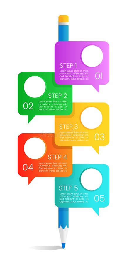 Writing Learning Skills Infographic Chart Design Template Stock Vector ...