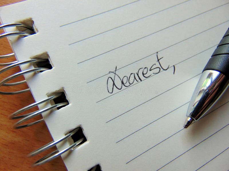 Writing Letter Lined Paper Starting Dear Stock Photos - Free & Royalty ...