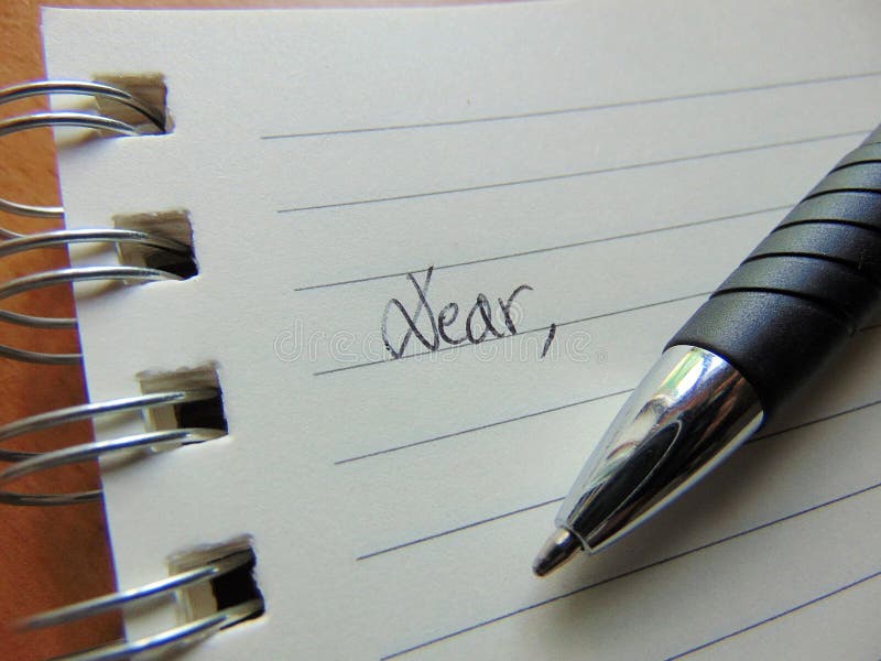 Writing Letter Lined Paper Starting Dear Stock Photos - Free & Royalty ...