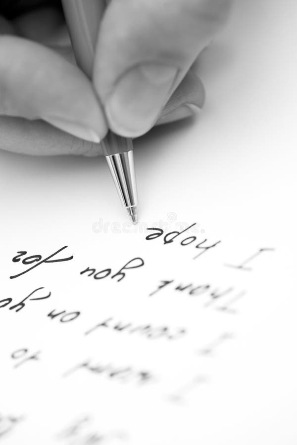 Writing Letter To a Friend. Stock Image - Image of mail, text: 45259743