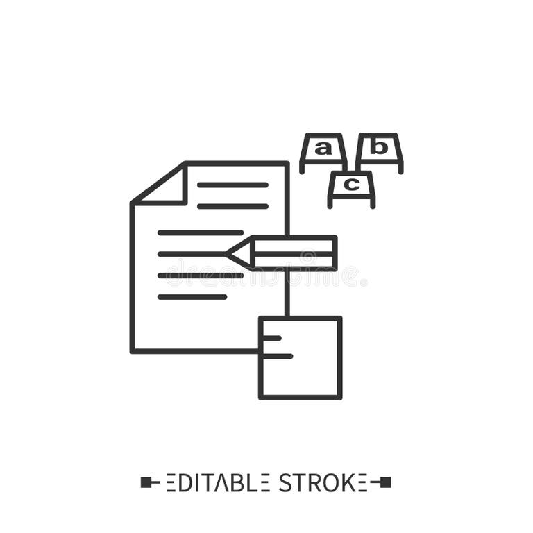 Writing Line Icon. Editable Vector Illustration Stock Vector ...