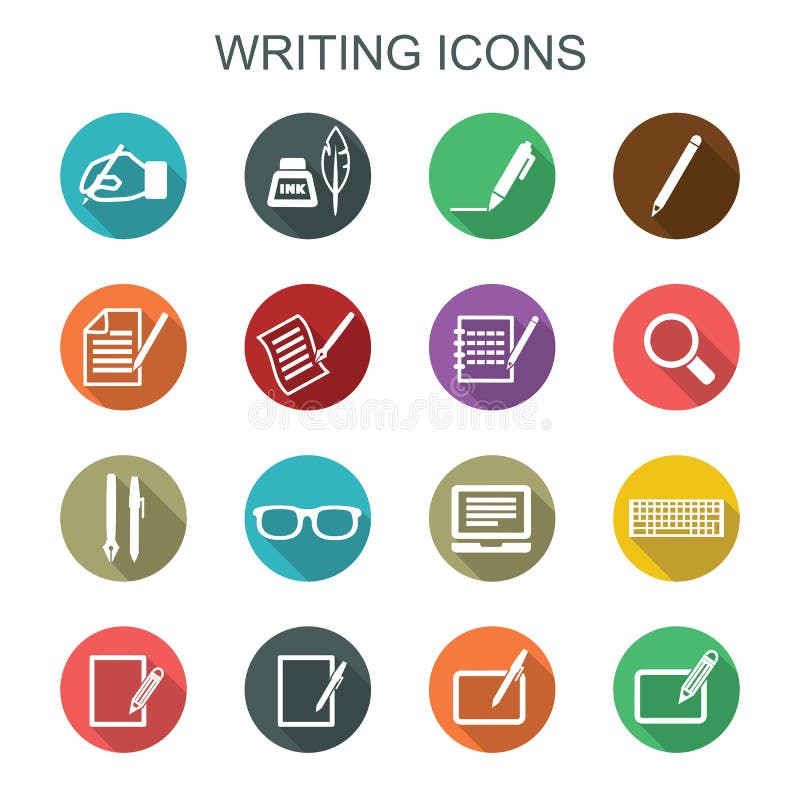 Writing icons stock vector. Illustration of memo, human - 42047541