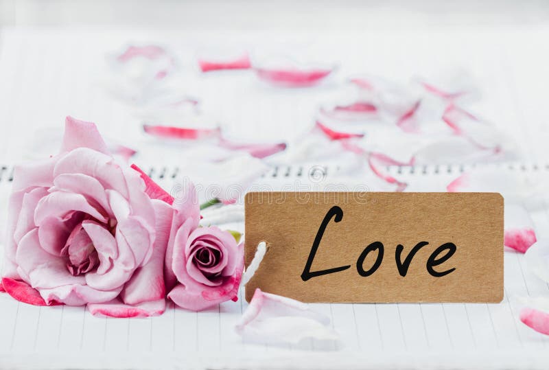Writing love on card. stock photo. Image of creative - 108932718