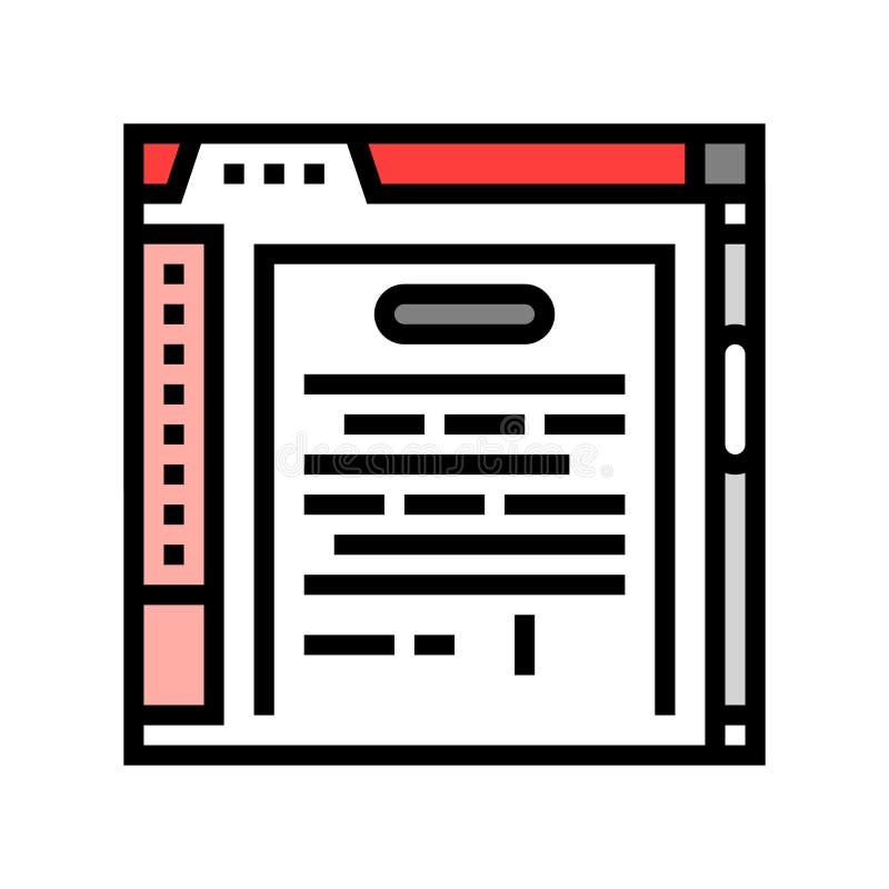 Writing Manuals Technical Writer Color Icon Vector Illustration Stock ...