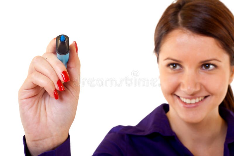 Writing with marker stock image. Image of beautiful, education - 14809207