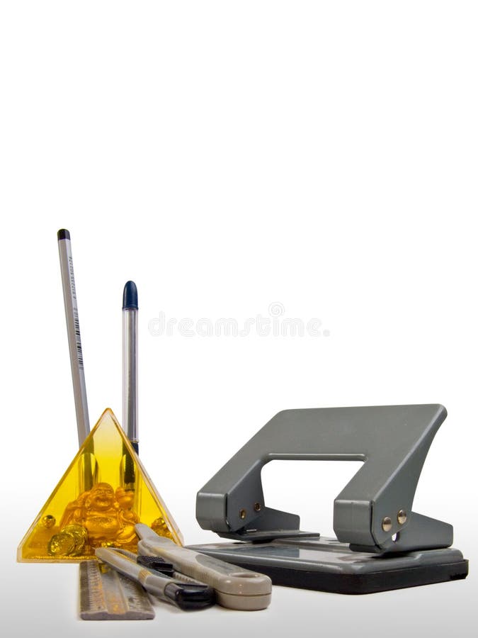 Writing materials on table stock photo. Image of album - 6825928