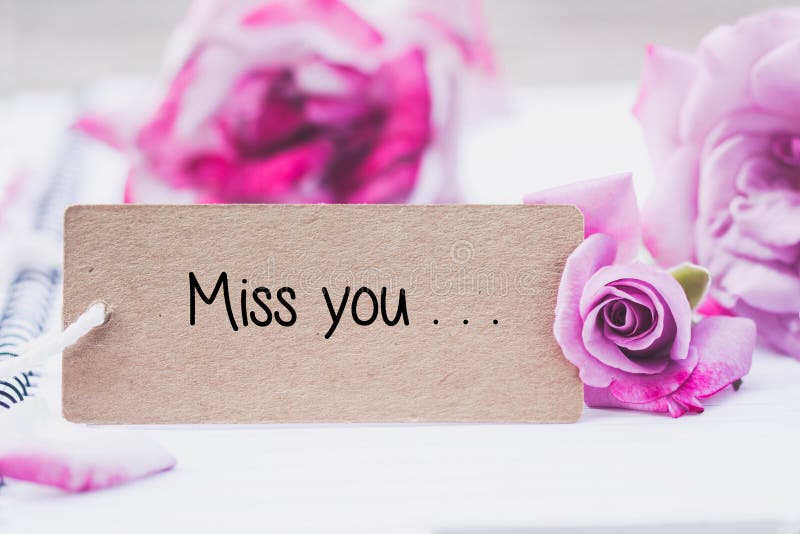 Writing miss you on card stock image. Image of decor - 180601169