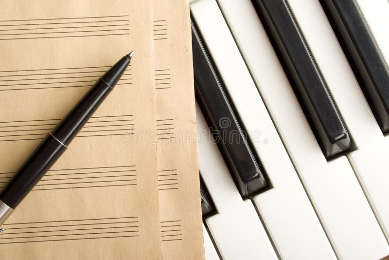 Sloppy music writing. stock image. Image of create, education - 13988693