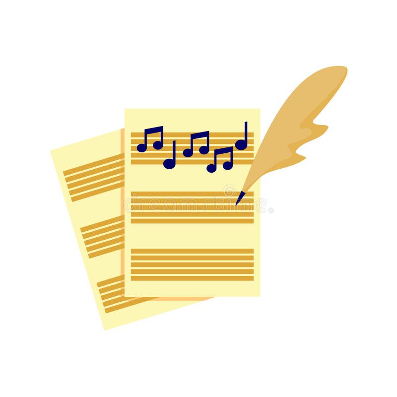 Writing Music Song Tablature Vector Illustration Graphic Stock Vector ...
