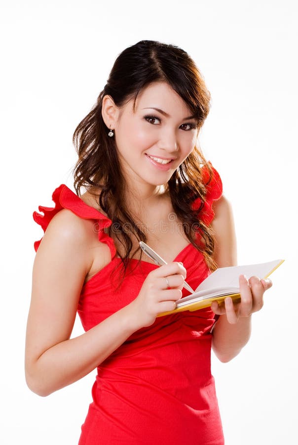Writing in my diary stock image. Image of dazzling, face - 4021323