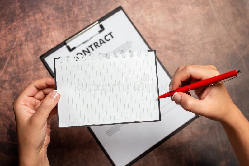 Writing New Ideas Telling Message Informations Taking Important Notes ...