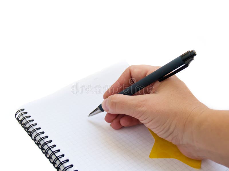 Writing a note stock image. Image of clear, office, empty - 19474841