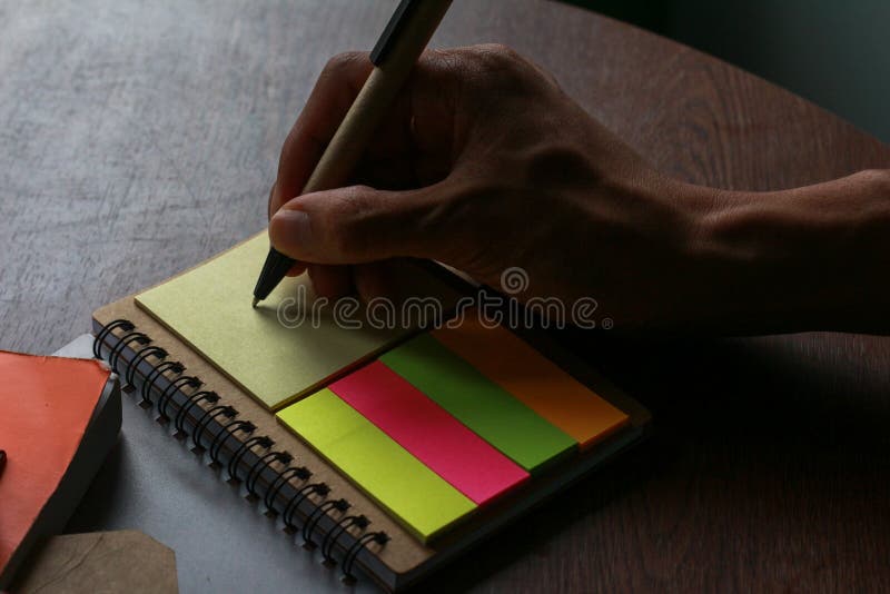 Writing Note with Pen and Books Props Stock Photo - Image of office ...