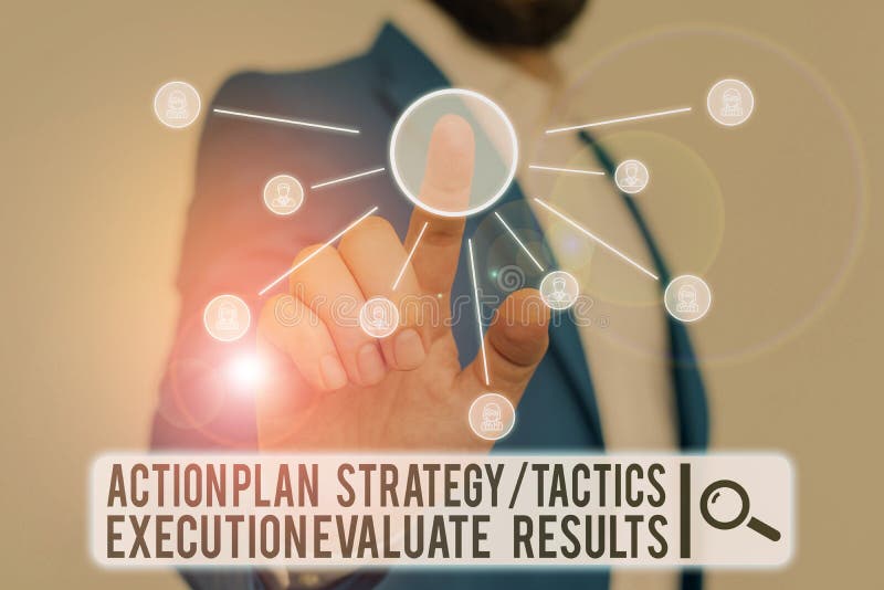 Writing Note Showing Action Plan Strategy Ortacti. Business Photo ...