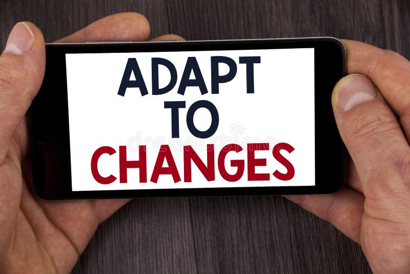 Writing Note Showing Adapt To Changes. Business Photo Showcasing ...