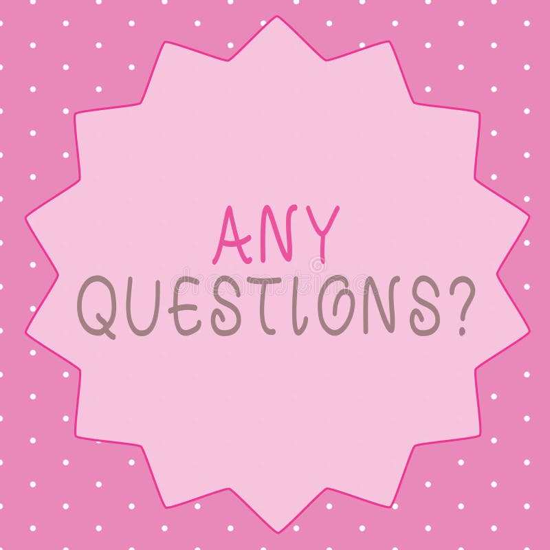 Writing Note Showing Any Questions Question. Business Photo Showcasing ...