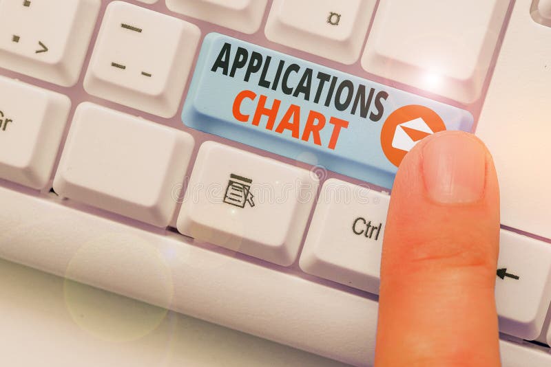 Writing Note Showing Applications Chart. Business Photo Showcasing ...