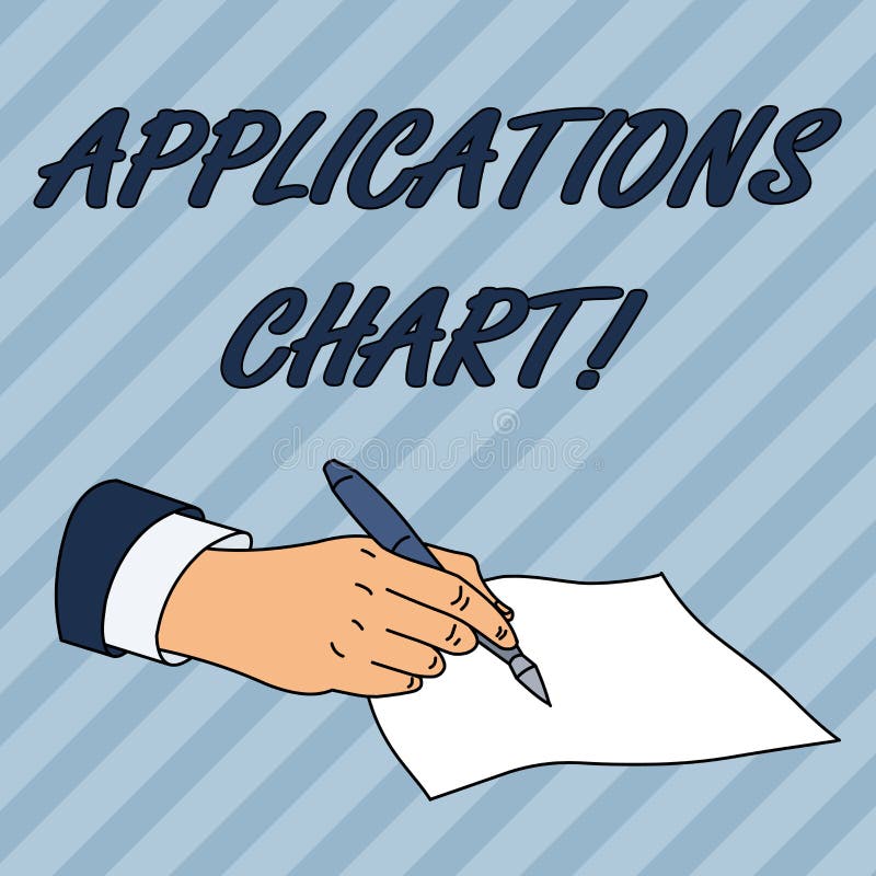 Writing Note Showing Applications Chart. Business Photo Showcasing ...