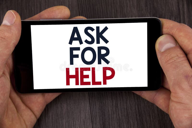 Writing Note Showing Ask for Help. Business Photo Showcasing Use Powers ...