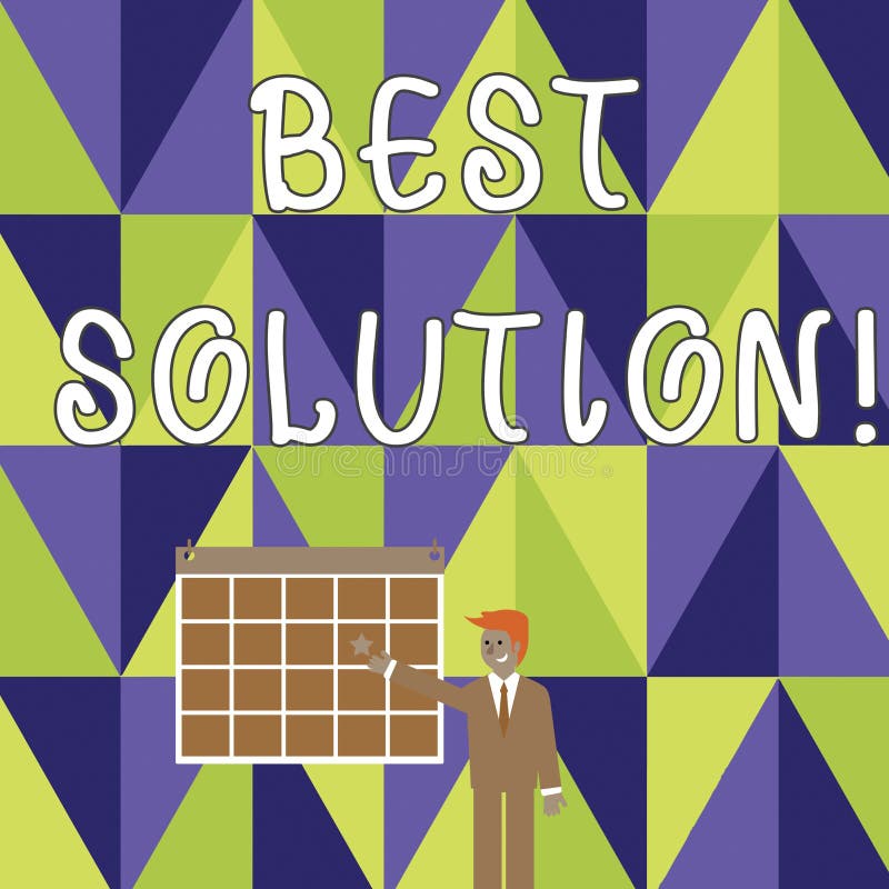 Writing Note Showing Best Solution. Business Photo Showcasing ...
