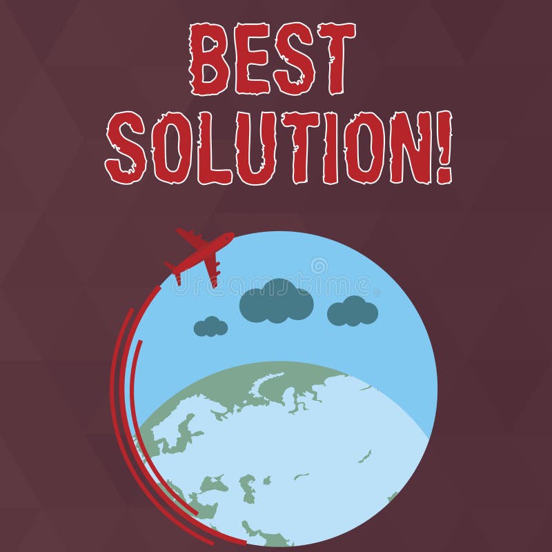Writing Note Showing Best Solution. Business Photo Showcasing ...