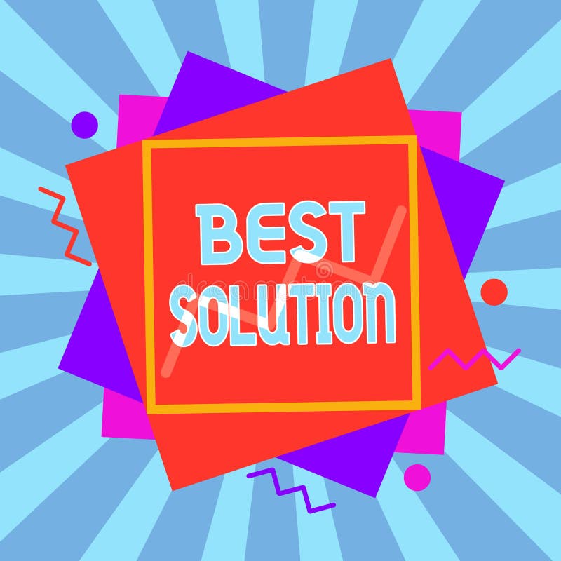 Writing Note Showing Best Solution. Business Photo Showcasing ...