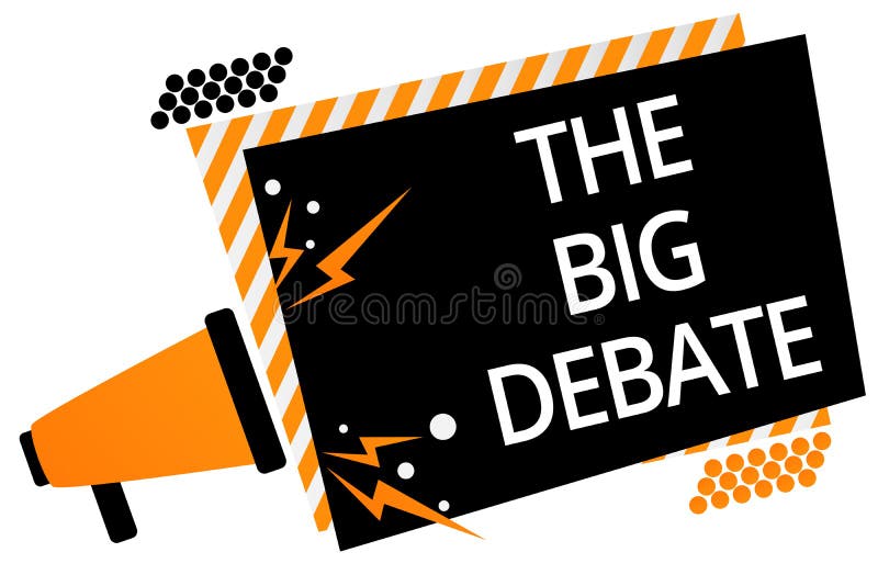 Writing Note Showing the Big Debate. Business Photo Showcasing Lecture ...