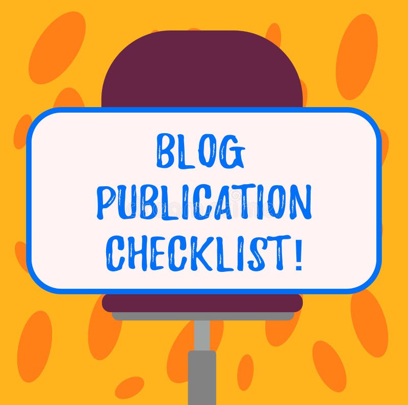 Writing Note Showing Blog Publication Checklist. Business Photo ...