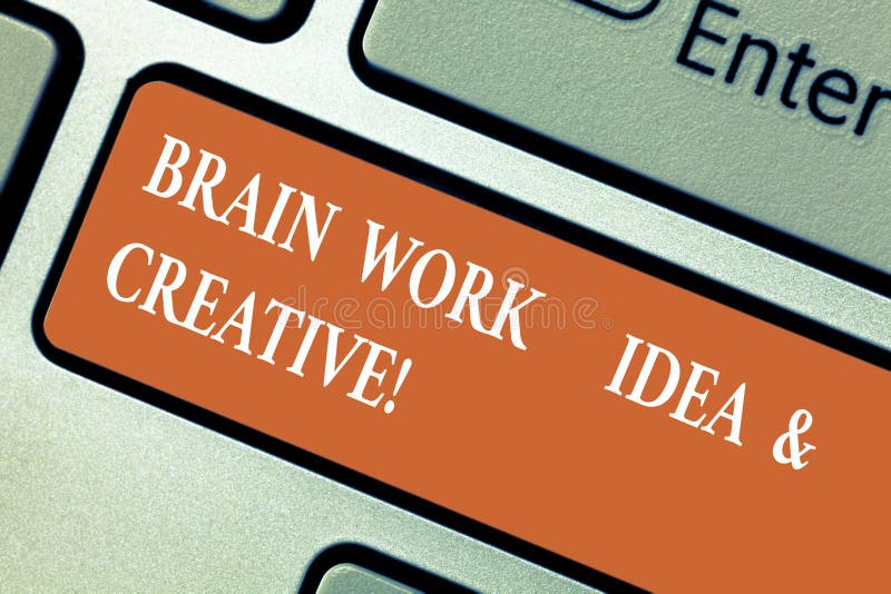 Writing Note Showing Brain Work Idea and Creative. Business Photo ...