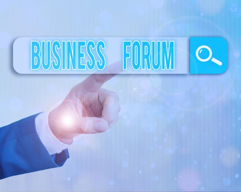 Writing Note Showing Business Forum. Business Photo Showcasing Place in ...